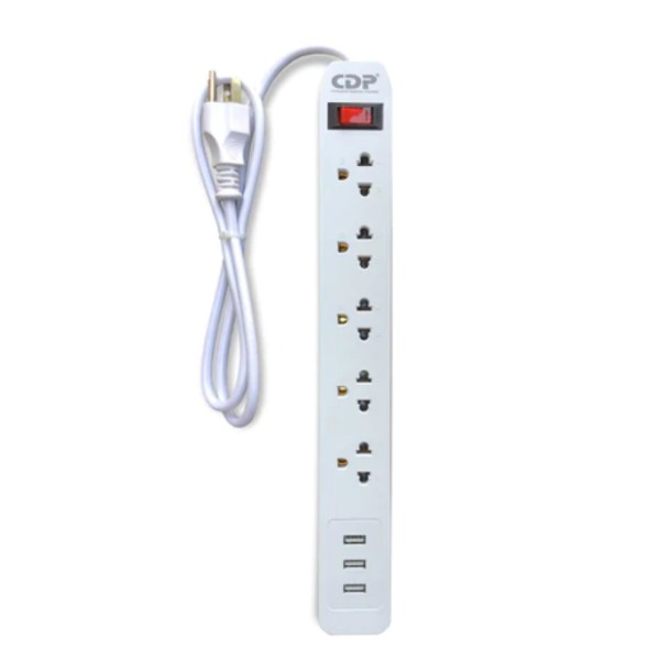 REGLETA CDP SUPRESOR DE PICOS CON 5 SALIDAS UNIVERSAL + 3 SALIDAS USB ...